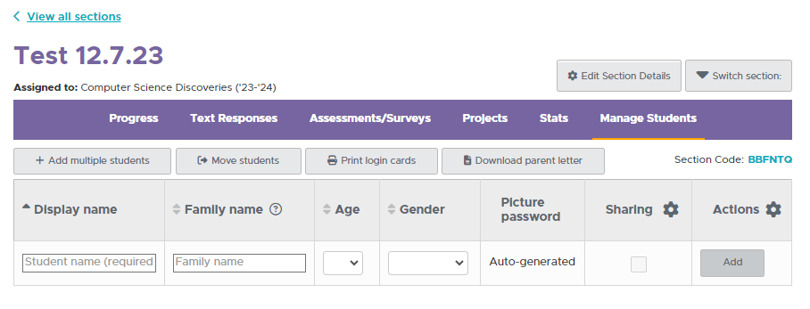 Student Account Creation: Picture Passwords & Secret Words – Code.org