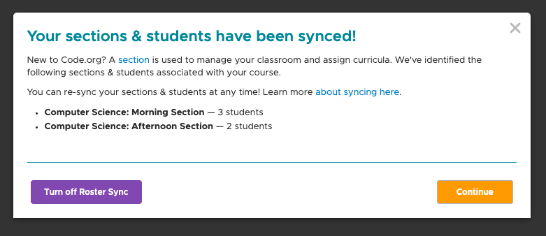 Create and sync rosters with Canvas – Code.org