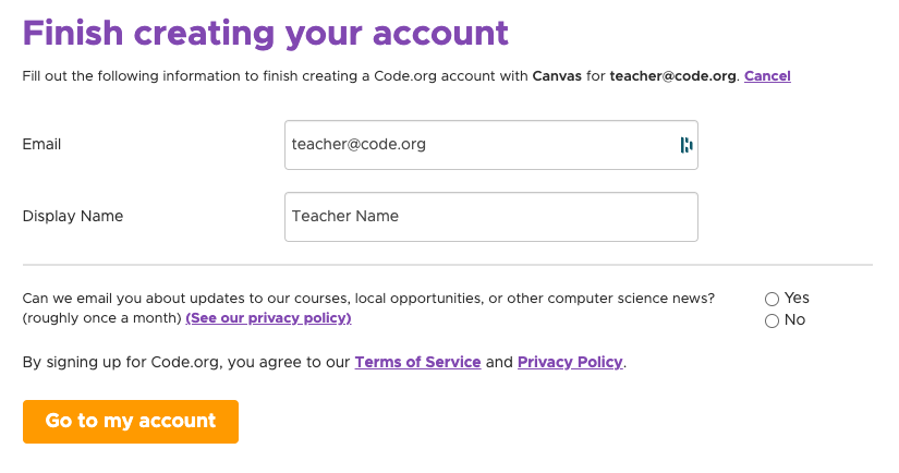 Single Sign-On with Canvas – Code.org