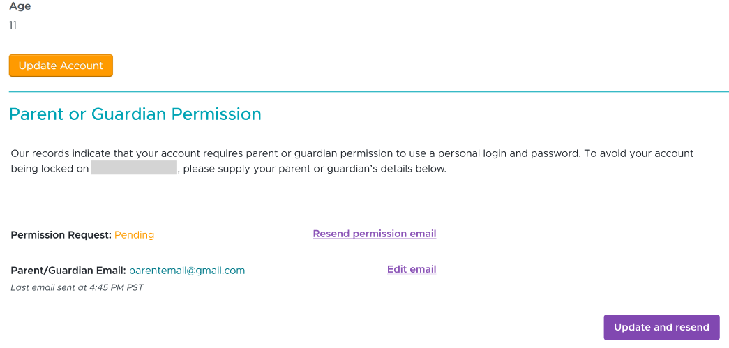 How do I obtain parent or guardian permission for student accounts ...