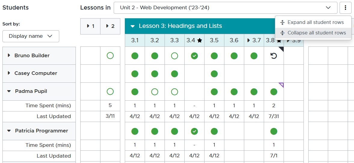 Getting Started: New Progress View – Code.org